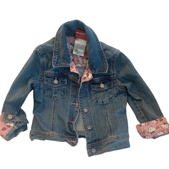 Hello Kitty | Jackets & Coats | Hello Kitty Sanrio Blue And Pink Denim ...